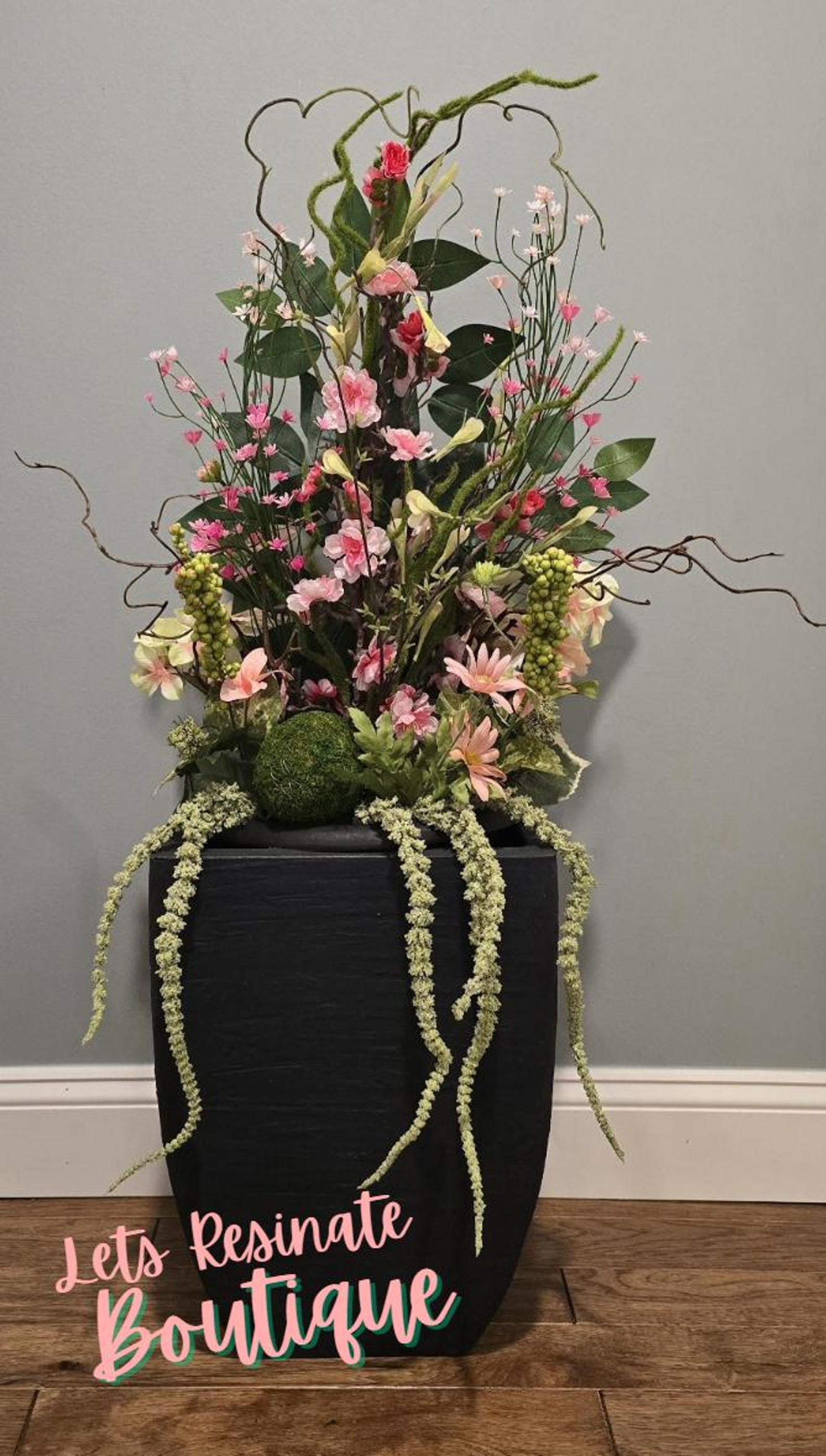 Pink Floral Spring Urn Filler, Porch Decor Arrangement - Etsy