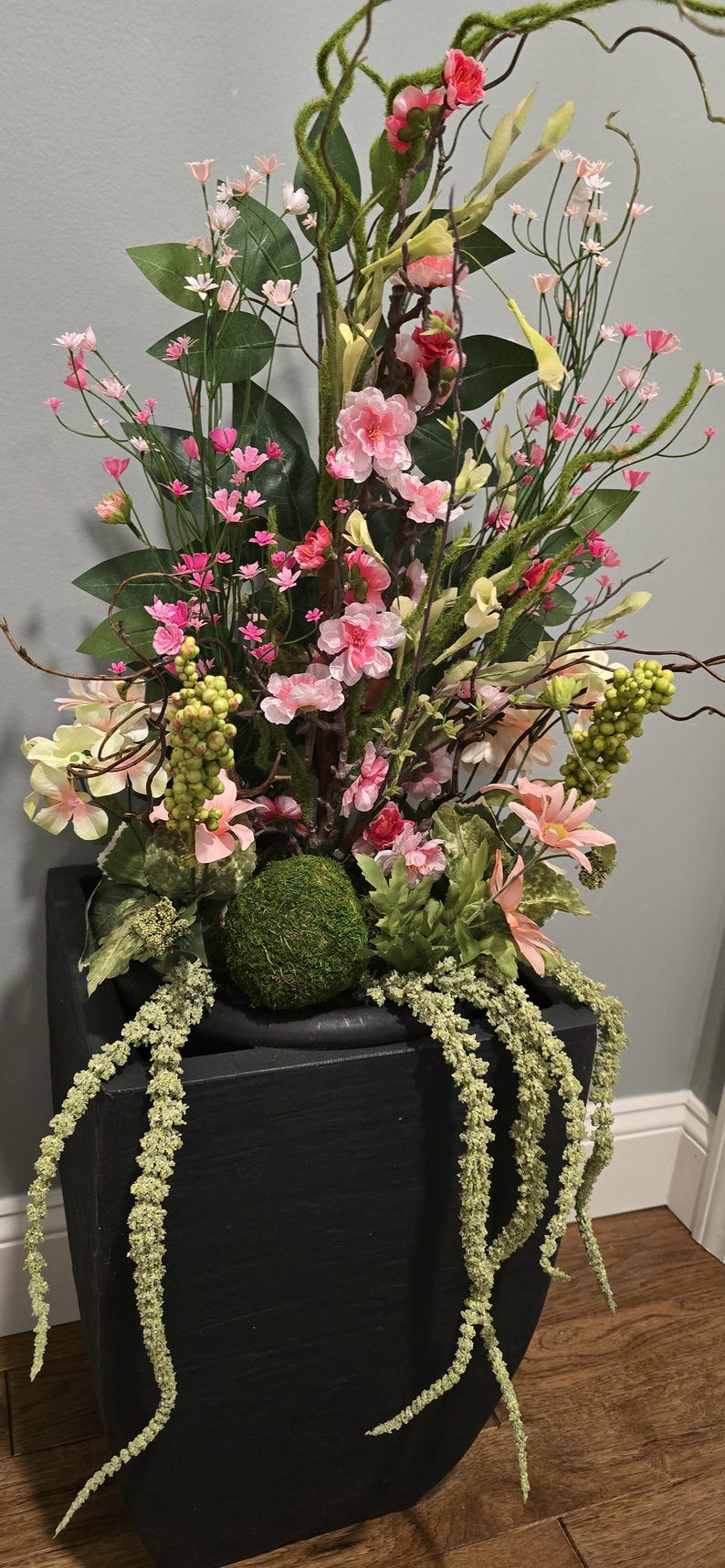 Pink Floral Spring Urn Filler, Porch Decor Arrangement - Etsy