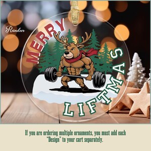 Christmas Weightlifting Ornaments Set, Gift for Gym Lover, Merry ...