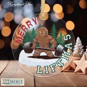 Christmas Weightlifting Ornaments Set, Gift for Gym Lover, Merry ...