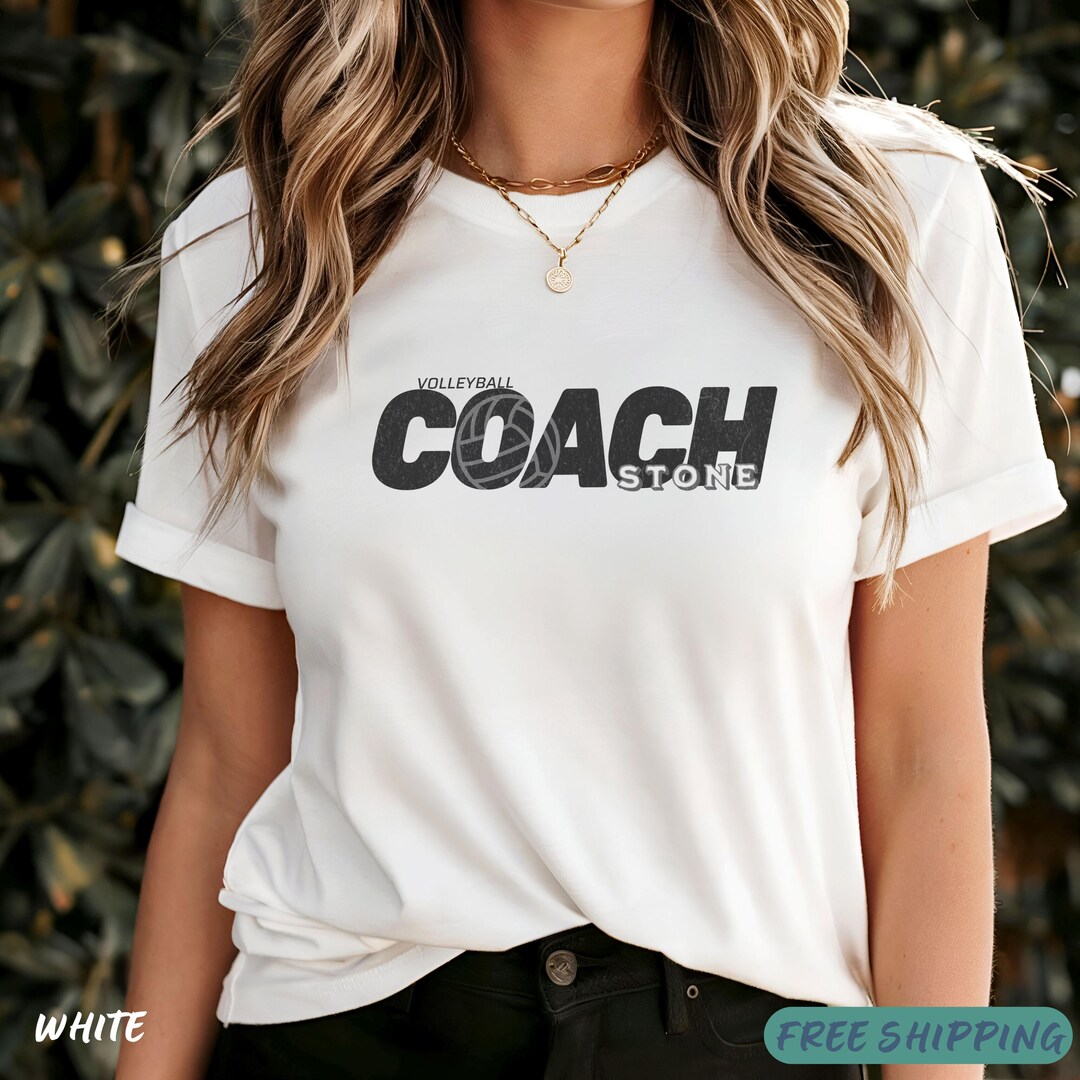 Personalized Volleyball Coach Shirt With Coach's Name, Custom Name ...