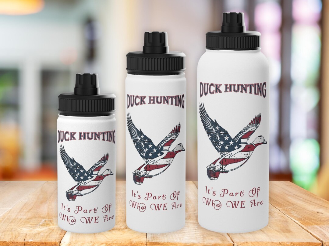 Patriotic Duck Hunting Water Bottle, Stainless Steel Water Bottle ...