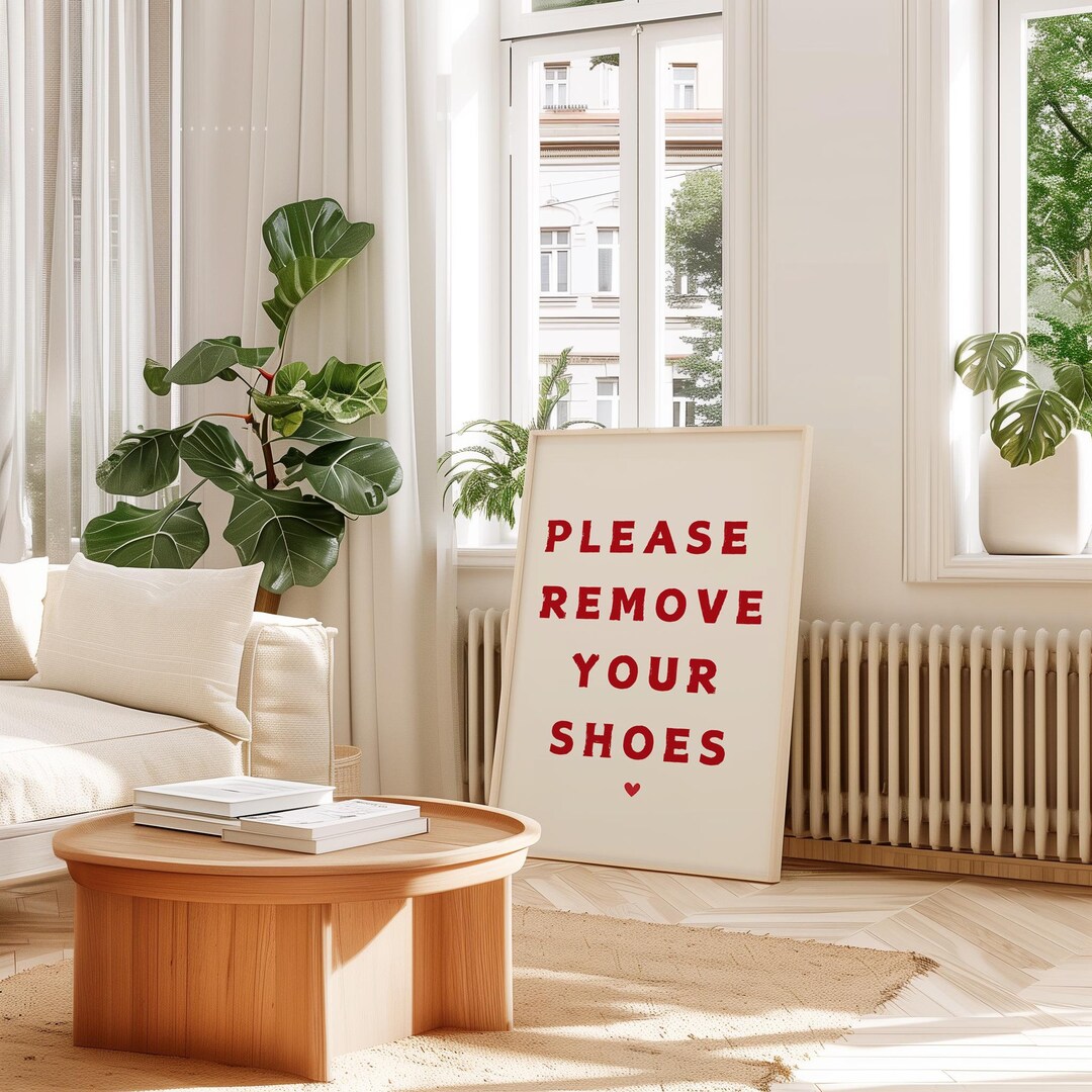 Please Remove Your Shoes, Sign Printable Wall Art, Shoes off Signs for ...