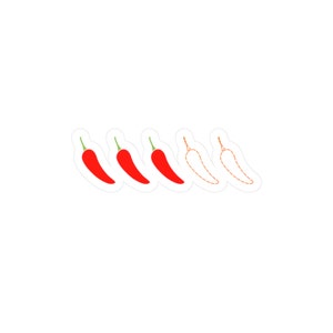 3 Chili Peppers Kiss-cut Vinyl Decals - Etsy