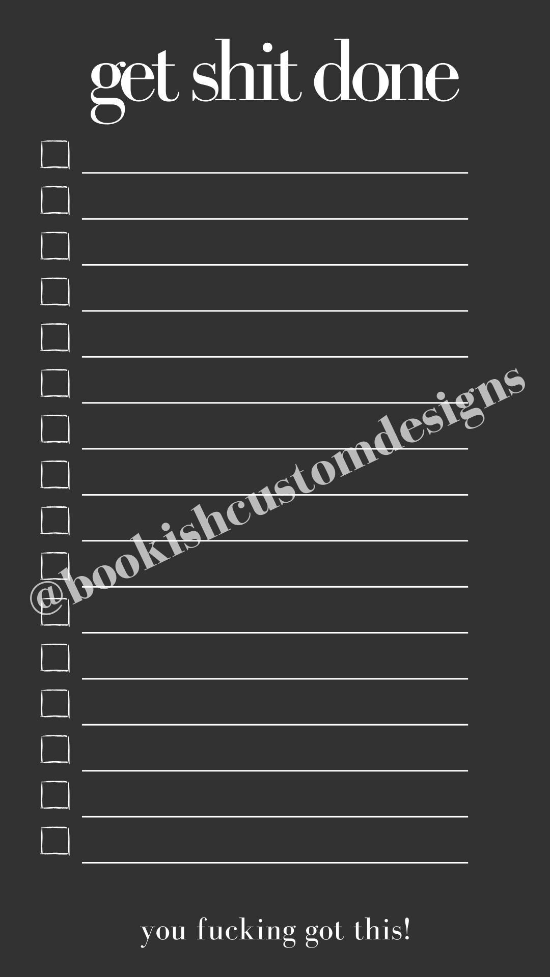 Get Sht Done to Do List 4 Different Pages With Different Quotes With ...