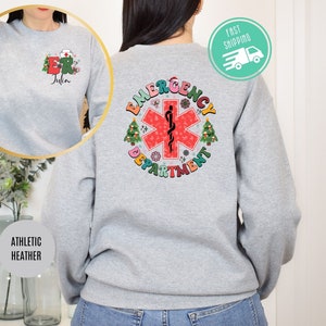 Personalized ER Nurse Christmas Shirt, Emergency Department Gift ...