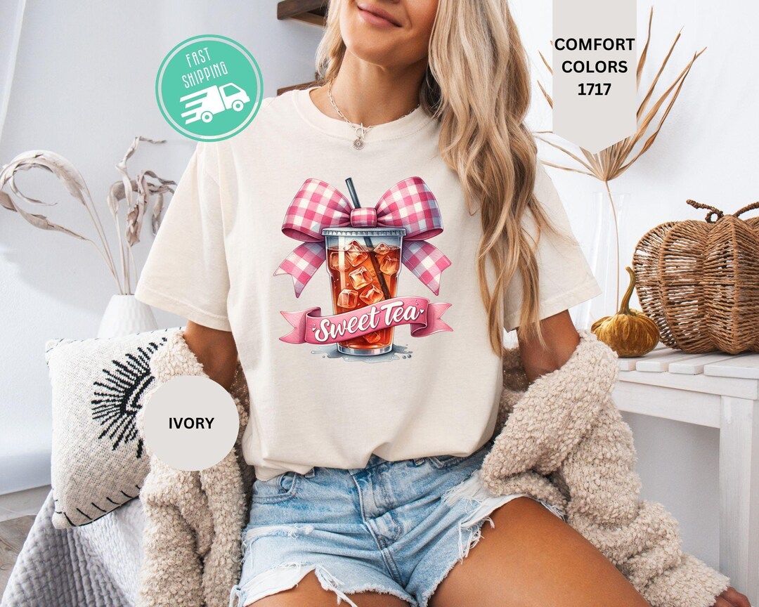 Comfort Colors Sweet Tea Coquette Shirt, Cute Sweet Tea T-shirt ...