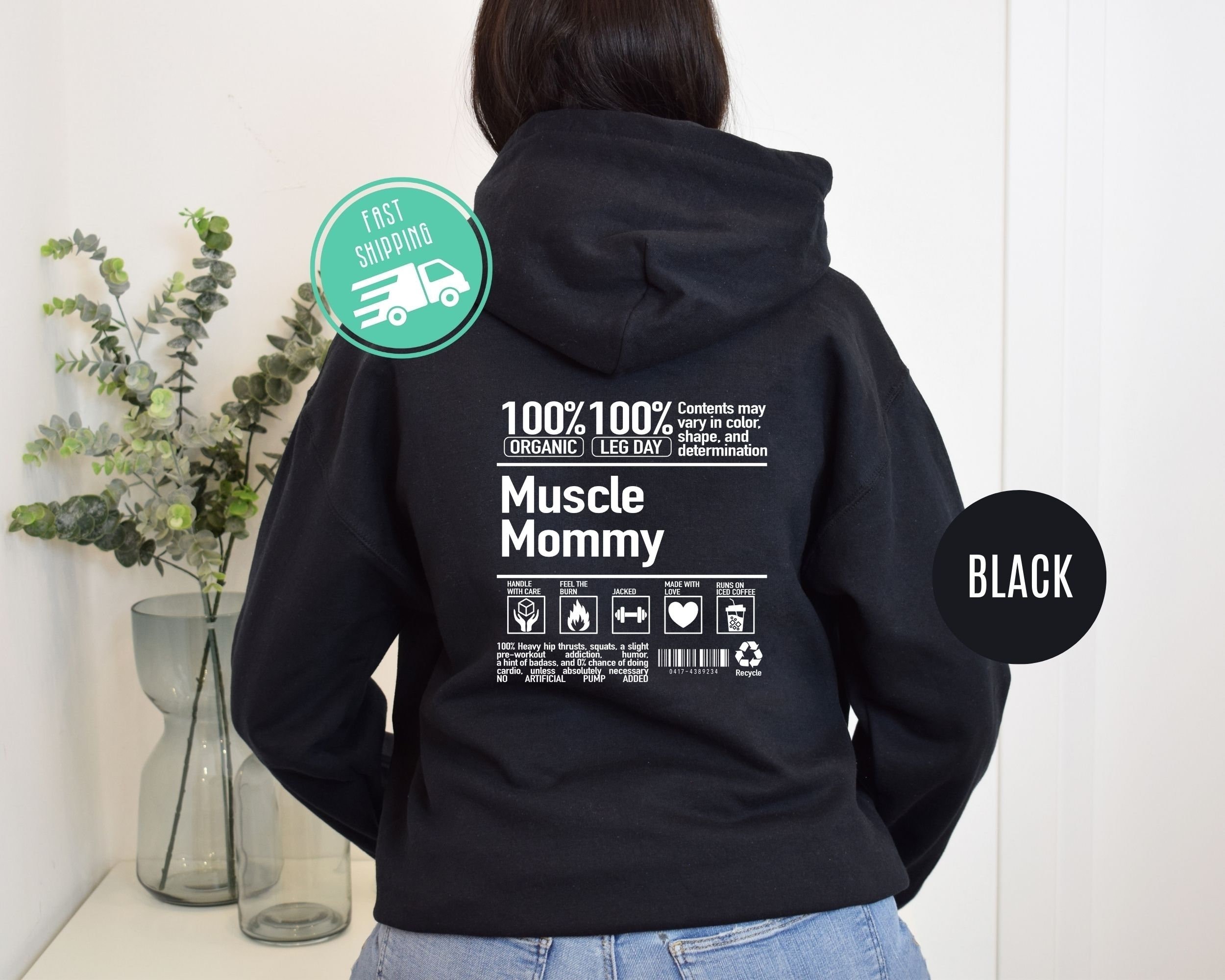 Muscle Mommy Definition Gym Hoodie, Hoody for Bodybuilding, Funny Gym ...
