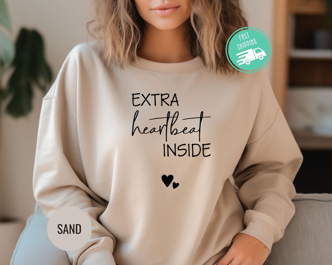 Extra Heartbeat Inside Sudadera, Anuncio de bebé, Revelación de ...