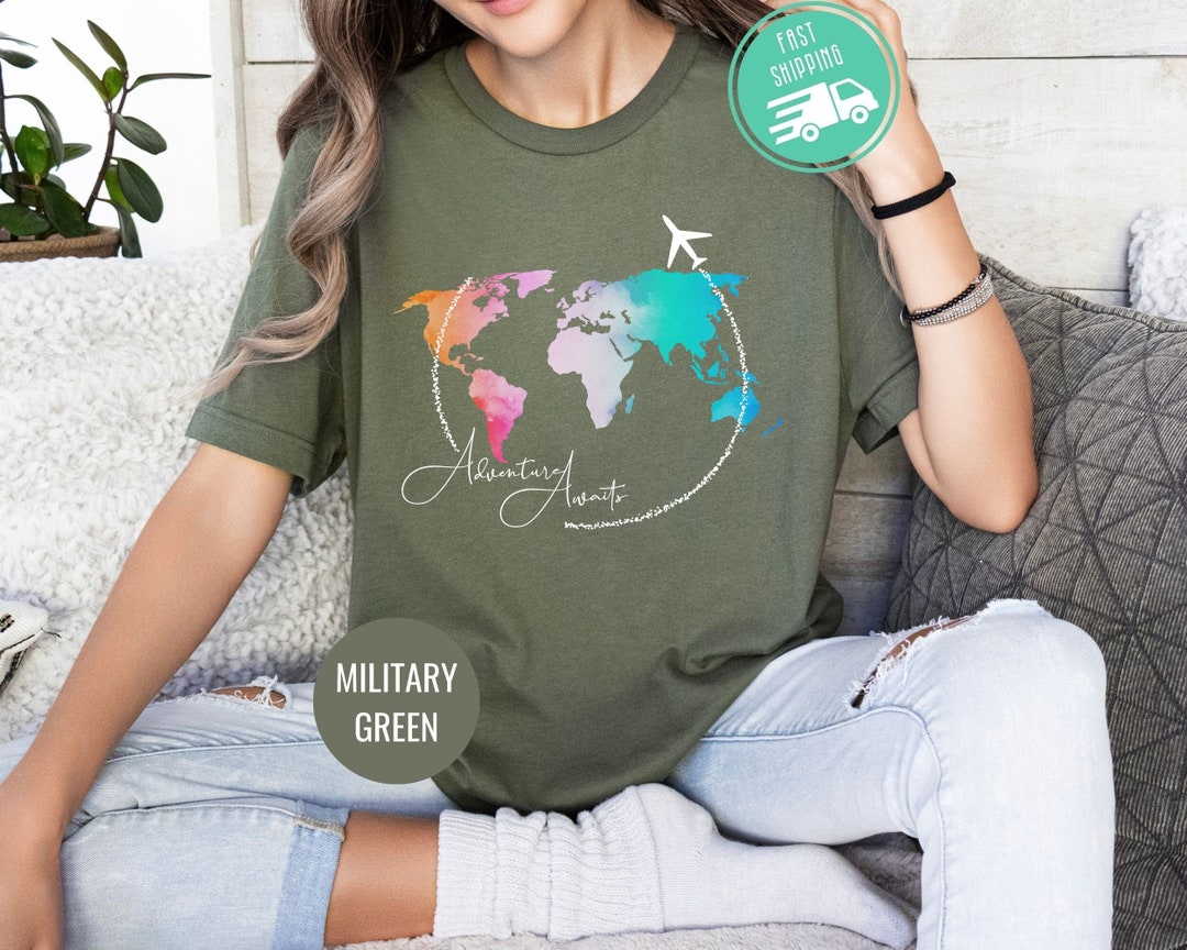 Traveler Shirt, Adventure Shirt, Travel Gift, Vacation Shirt, Travel ...