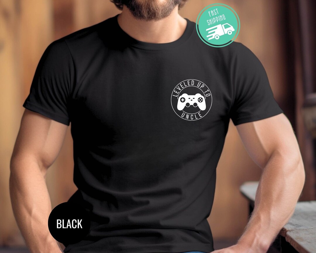 Leveled up to Uncle T-shirt, Gamer Pregnancy Announcement Gift, Funny ...