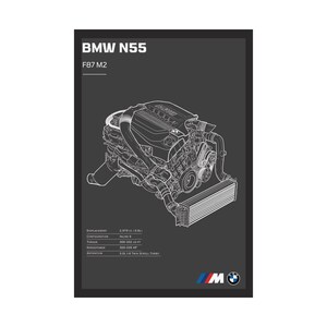 BMW N55 Poster, Digital Download, Printable Wall Art, BMW M2 Engine ...