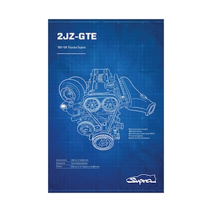 2JZ Engine Poster, Digital Download, Printable Wall Art, Supra Engine ...