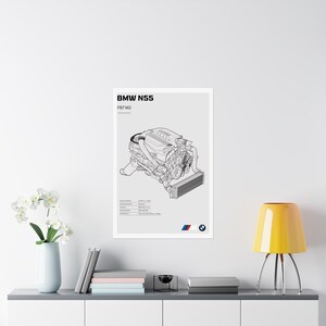 BMW N55 Poster, Digital Download, Printable Wall Art, BMW M2 Engine ...