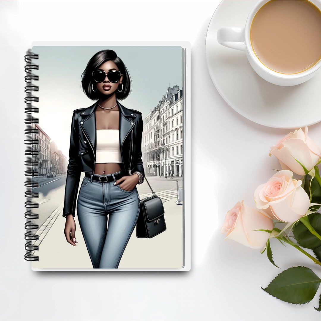 Set of 4 Melanin Beauties Digital Notebook Covers Printable and E ...