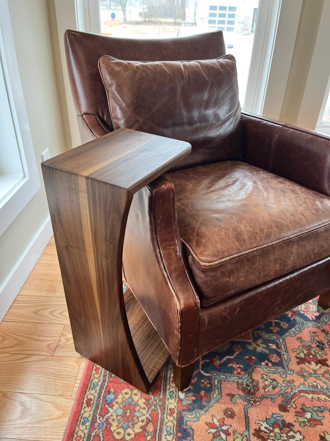 Mid Century Modern Walnut Side Table: Small Space C Table - Etsy