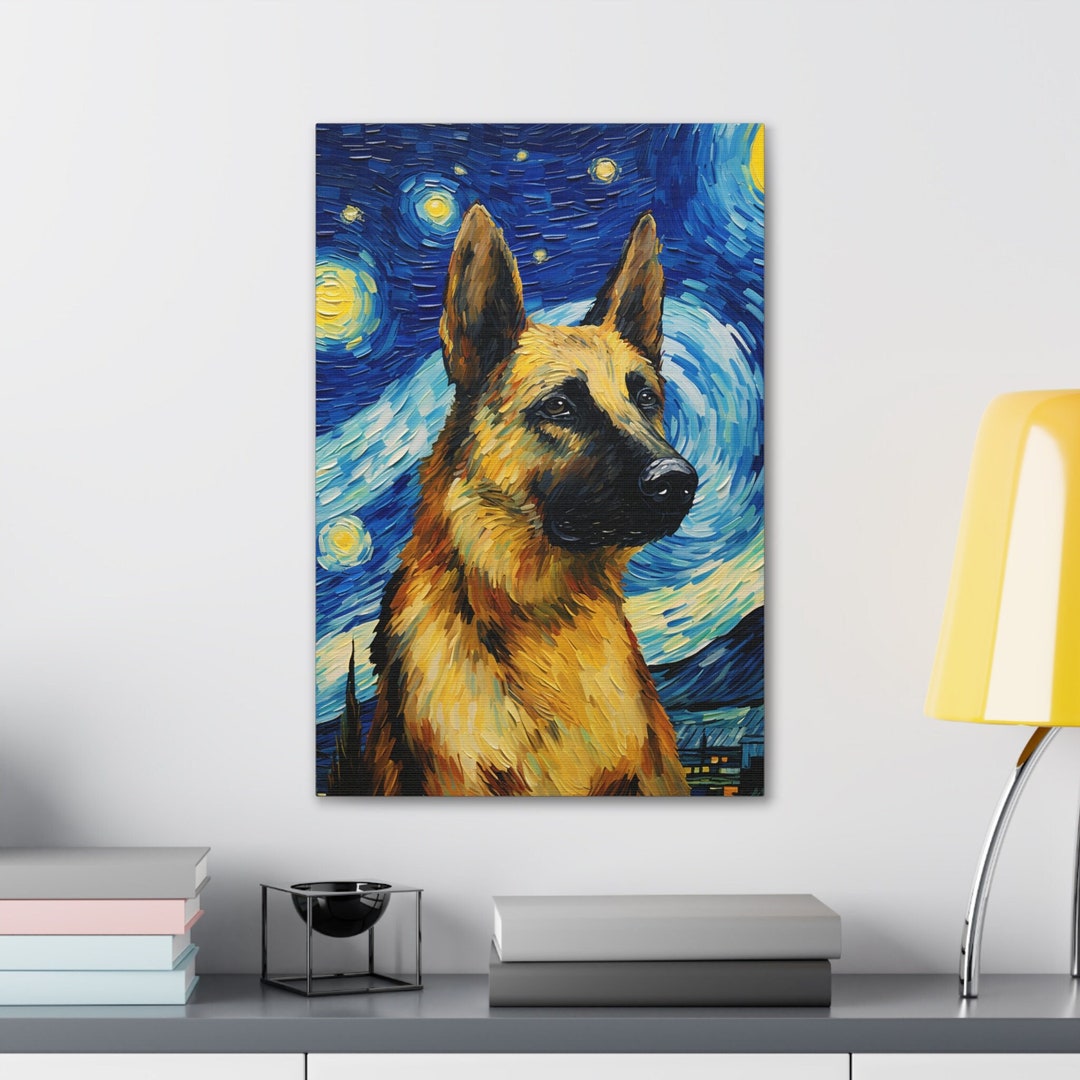 German Shepard Portrait in Style, Custom Pet Art, Custom Pet Portraits ...