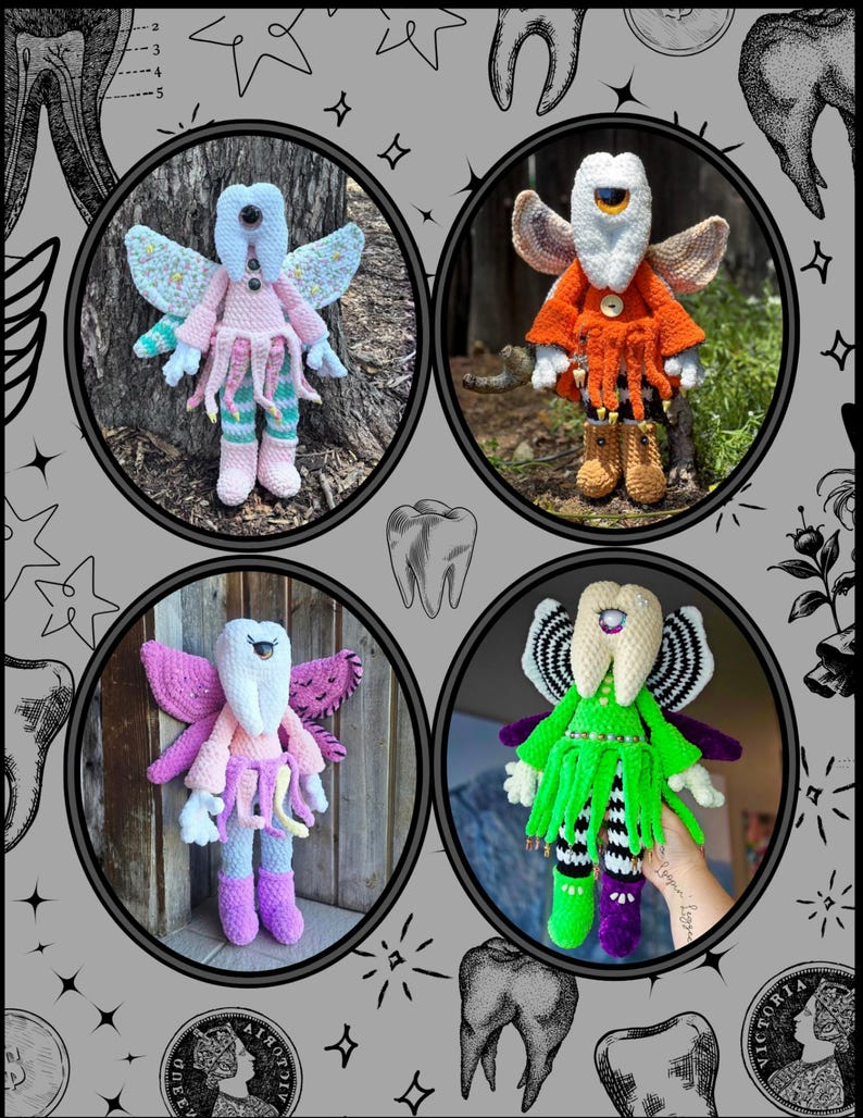 Torus the Tooth Fairy - Crochet Amigurumi/plushy *PATTERN* - Etsy UK