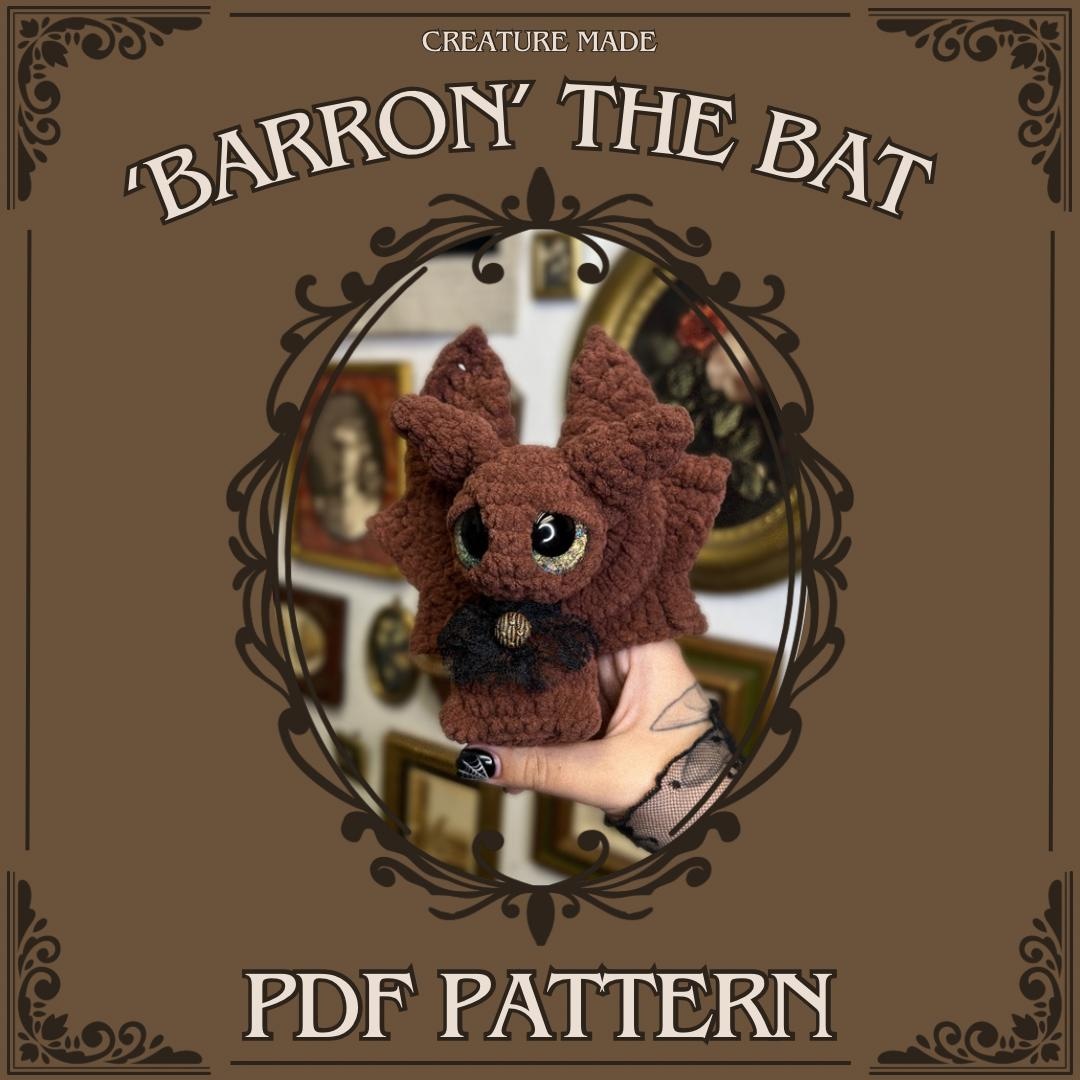 Barron the Bat - Crochet Amigurumi/plushy *PATTERN* - Etsy