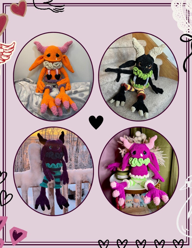 Lure the Love Monster - Crochet Amigurumi/plushy *PATTERN* - Etsy