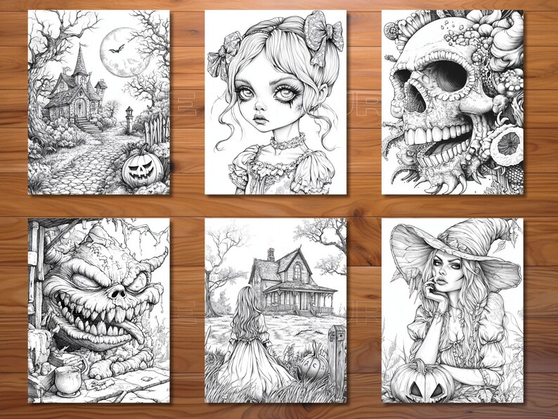 30 Freaky Friday Coloring Page Book - Adults + Kids - Instant Download ...