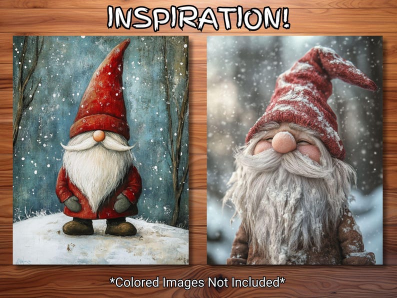 30 Winter Gnomes Coloring Page Book - Adults + Kids - Instant Download ...
