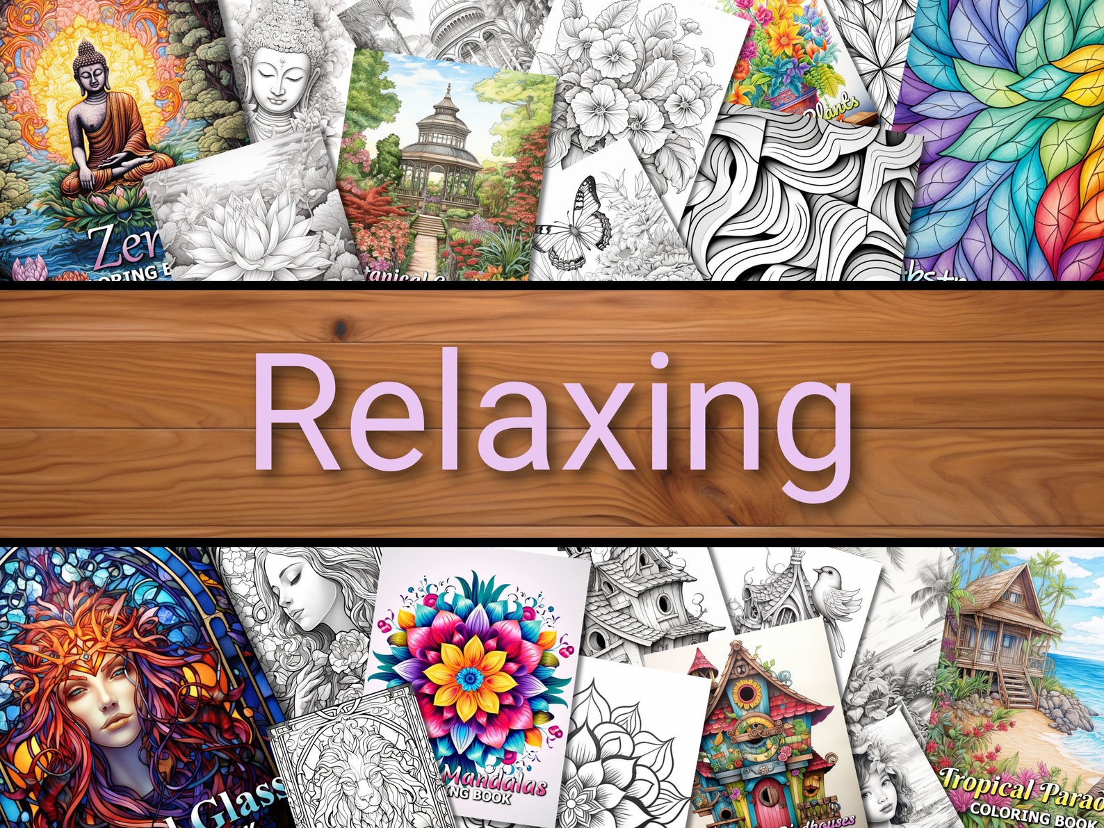 Whole Shop Coloring Page Book Bundle Adults Kids Instant Download ...