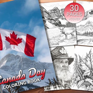 30 Canada Day Coloring Page Book - Adults + Kids - Instant Download ...