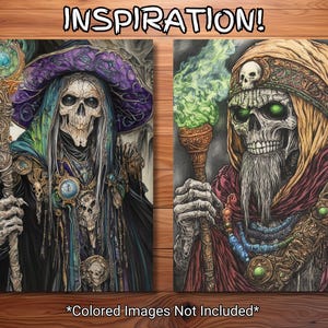 30 Undead Summoner Coloring Page Book - Adults + Kids - Instant ...