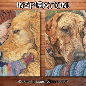 30 Therapy Dogs Coloring Page Book - Adults + Kids - Instant Download ...