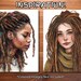 30 Dreadlock Hairstyles Coloring Page Book Adults Kids Instant Download ...