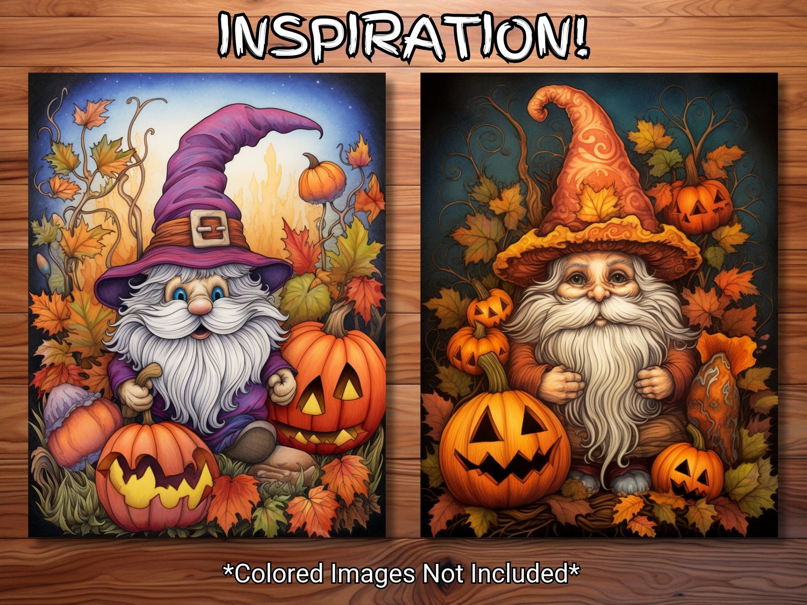 30 Halloween Gnomes Coloring Page Book Adults Kids Instant Download ...