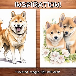 30 Shiba Shenanigans Coloring Page Book - Adults + Kids - Instant ...