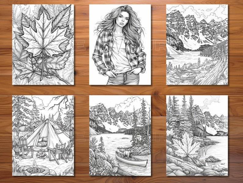 30 Canada Day Coloring Page Book - Adults + Kids - Instant Download ...