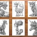 30 Mythical Topiary Coloring Page Book - Adults + Kids - Instant ...