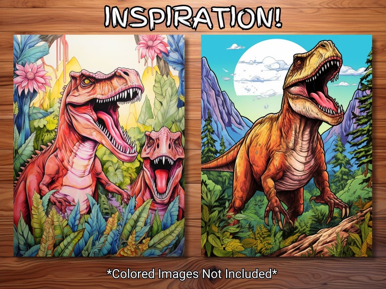 30 Prehistoric Adventures Coloring Page Book Adults Kids - Etsy