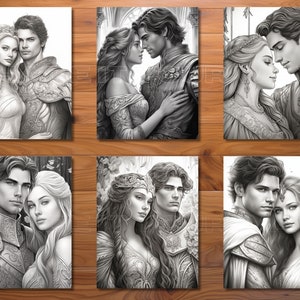 30 Forbidden Love Coloring Page Book - Adults + Kids - Instant Download ...