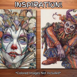 30 Jesters Coloring Page Book - Adults + Kids - Instant Download ...