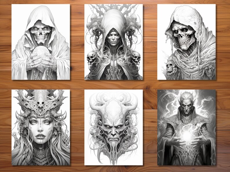30 the Dark Arts Coloring Page Book - Adults + Kids - Instant Download ...