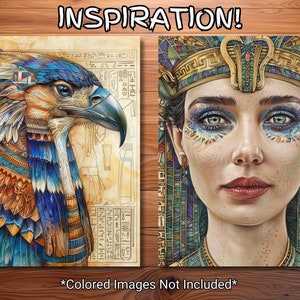 30 Ancient Egypt Coloring Page Book - Adults + Kids - Instant Download ...