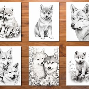 30 Shiba Shenanigans Coloring Page Book - Adults + Kids - Instant ...