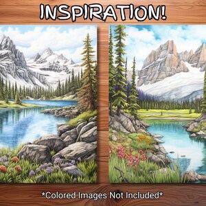 30 Rocky Mountains Coloring Page Book - Adults + Kids - Instant ...