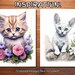 30 Little Cattitude Coloring Page Book - Adults + Kids - Instant ...