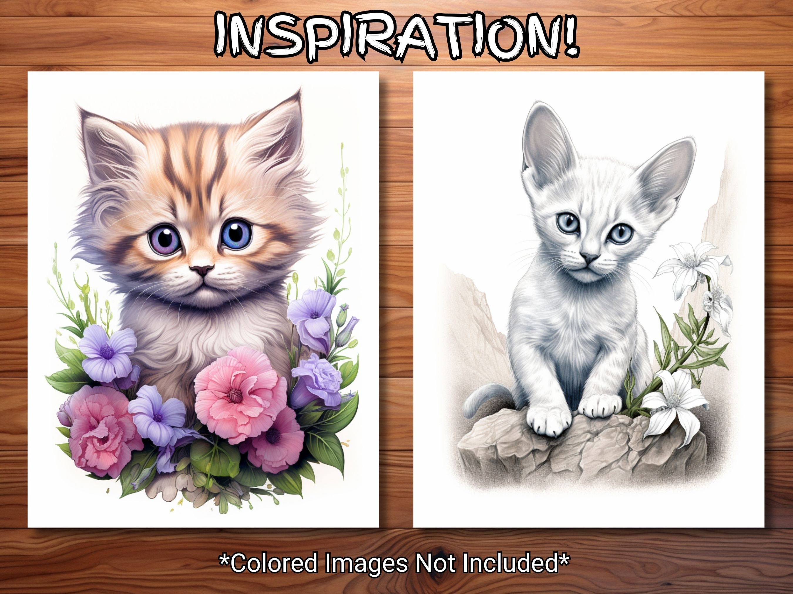 30 Little Cattitude Coloring Page Book Adults Kids - Etsy Canada