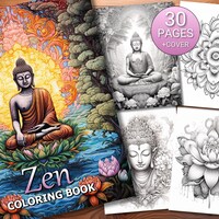 Meditation Coloring Book, Printable Mindfulness Coloring Page, Stress ...