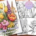 30 Spring Flowers Coloring Page Book - Adults + Kids - Instant Download ...