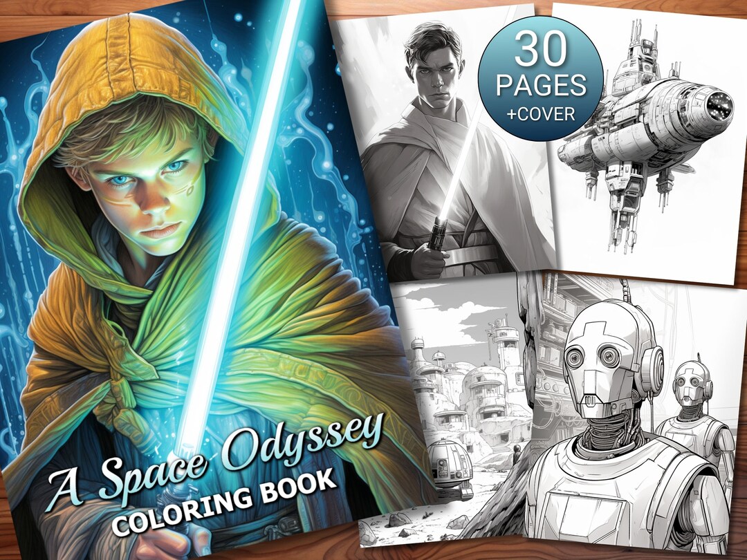 30 A Space Odyssey Coloring Page Book Adults Kids Instant Download ...