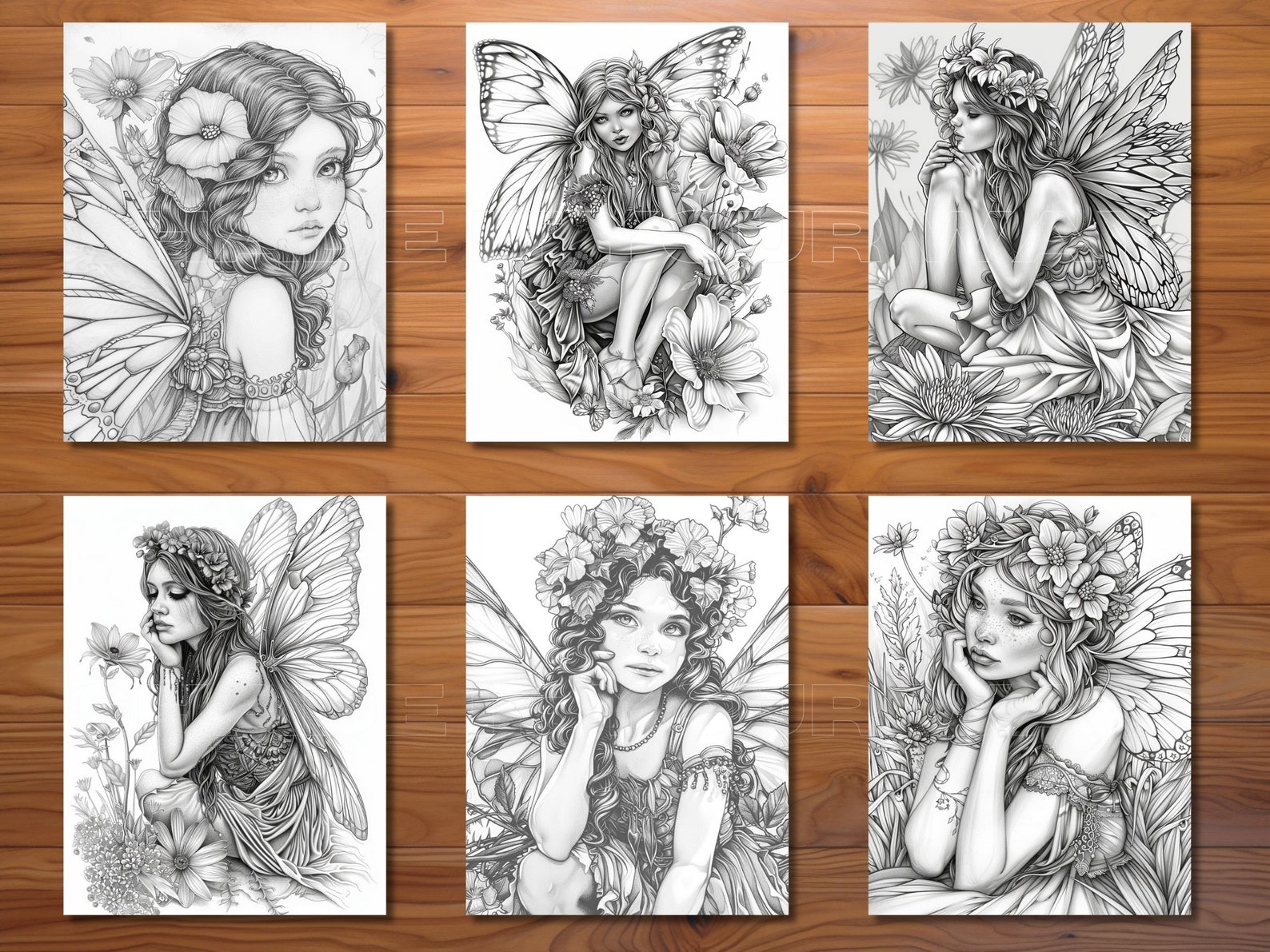 30 Flower Fairies Coloring Page Book - Adults + Kids - Instant Download ...