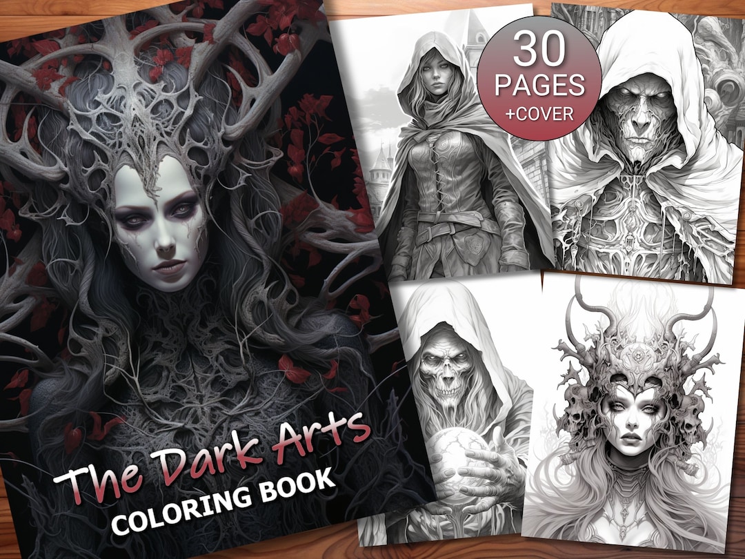 30 the Dark Arts Coloring Page Book - Adults + Kids - Instant Download ...