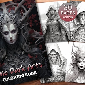 30 the Dark Arts Coloring Page Book - Adults + Kids - Instant Download ...